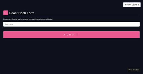 React Hook Form V7 Ts Template Codesandbox