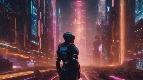 Premium Ai Image Futuristic Data Flow Data Transfer Technology Cyberpunk Big Data And