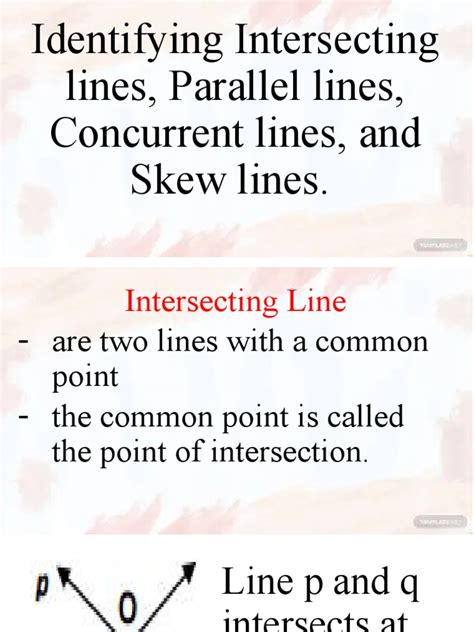 Day 3 Intersecting Parallel Concurrent And Skew Pdf Euclid Euclidean Geometry