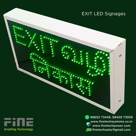 Aluminum Rectangle Exit Signage Board For Indoor At Piece In Tiruppur