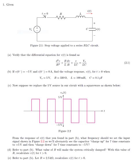 Solved 1 Given T 0 R Cu T Figure 2 1 Step Voltage Chegg Com
