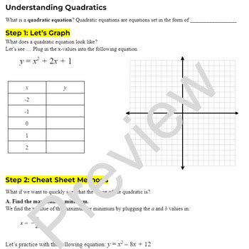 Quadratics Guided Notes Practice By Interactive Math And Sci TPT
