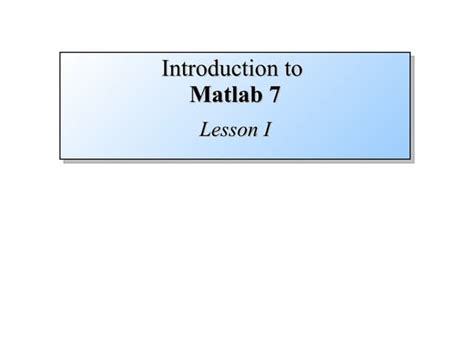 Matlab Ppt Chemistry Science