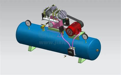 活塞式空气压缩机设计 含三维模型 机械5
