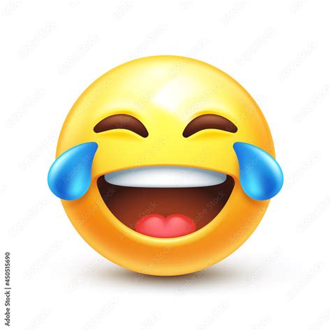 Laughing To Tears Emoticon Crying And Laugh Emoji Tears Of Joy 3d