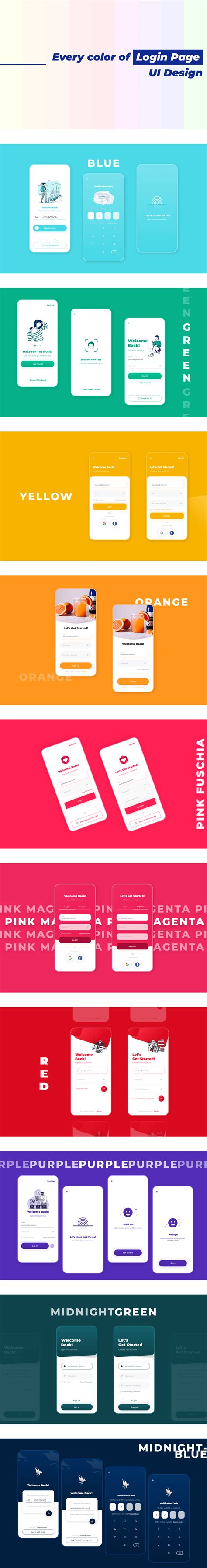 Login Page UI Design Collection For Inspiration Behance