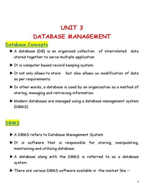 unit 3 database management pdf databases relational model