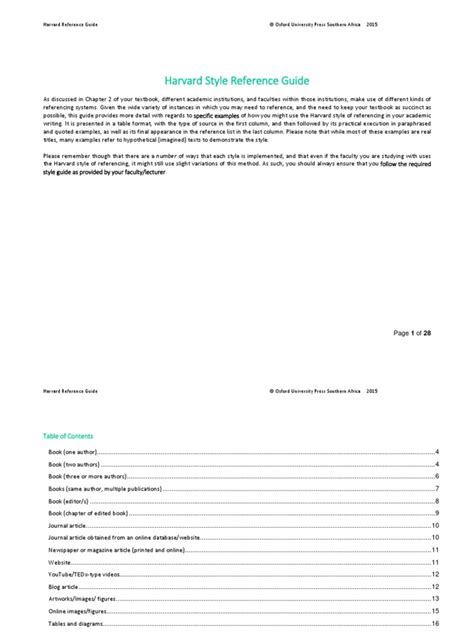 Harvard Reference Guide Pdf Citation Academic Journal