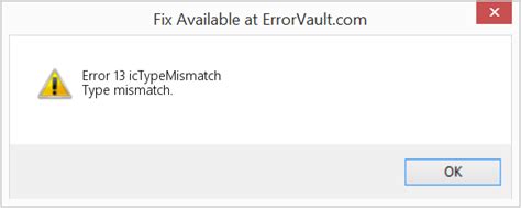 How To Fix Error IcTypeMismatch Type Mismatch