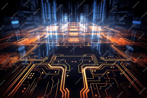 Premium Photo Digital Technology Concept With Hightech Futuristic Circuitry