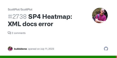 Sp4 Heatmap Xml Docs Error · Issue 2738 · Scottplotscottplot · Github