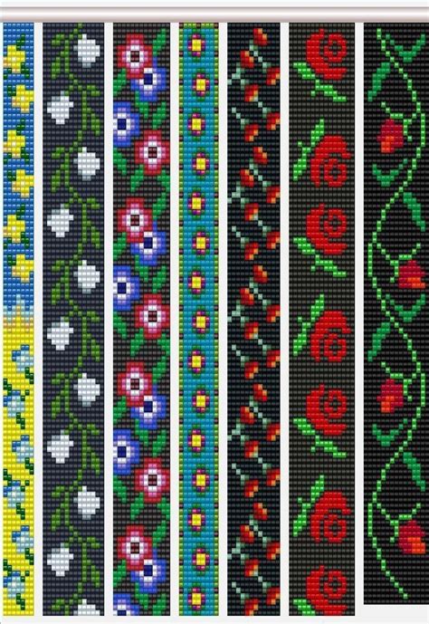 Pin By Vertigo On Bead Loom Patterns Flowers Seed Bead Jewelry Patterns Loom Beading