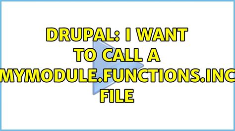 Drupalc File Youtube