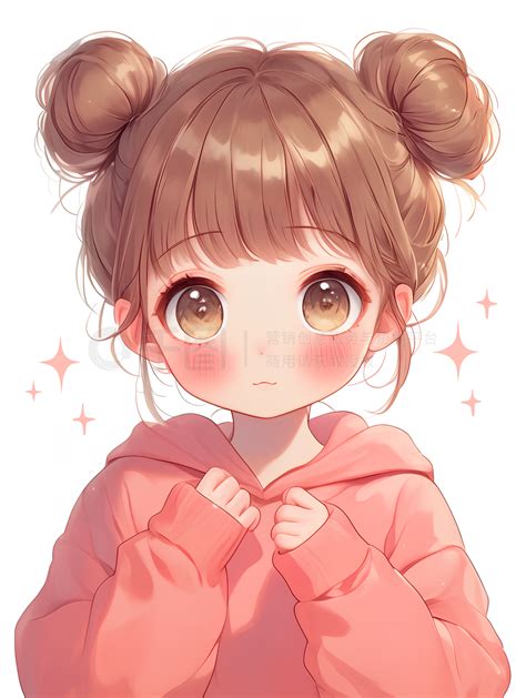 插画ai数字艺术 手绘可爱的卡哇伊小女孩人物插画 Ai平面元素免费下载png格式2784像素编号70828835 千图网