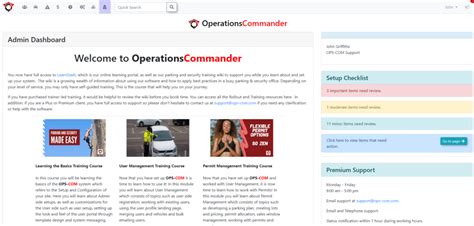 The Admin Landing Page The Basics Learn OPS