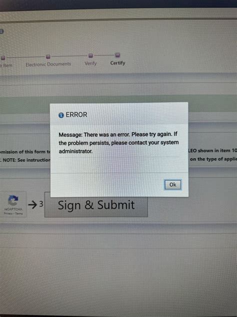 Still Getting Error Message When Trying To Submit My Form 1 Even After