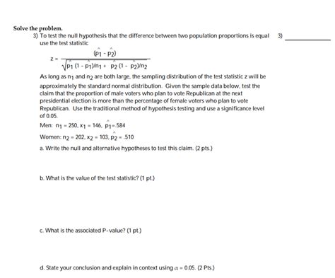 Solved Solve The Problem To Test The Null Hypothesis Chegg