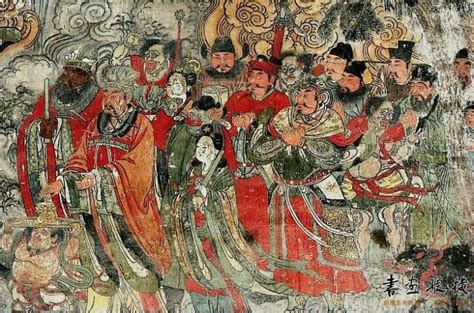 山西洪洞水神庙壁画龙王行雨图 文化遗存 中国敦煌书画网图片 古代壁画图片素材 花瓣网