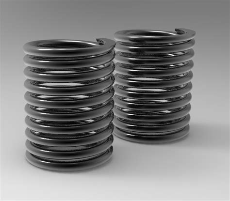 Autodesk Inventor Ipt File 3d Cad Model Of Helical Spring With 25 Compression D3 L20 D0 55