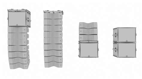 3d Concert Sound System Line Array L Acoustics Kiva 2 Setup Turbosquid 2119777