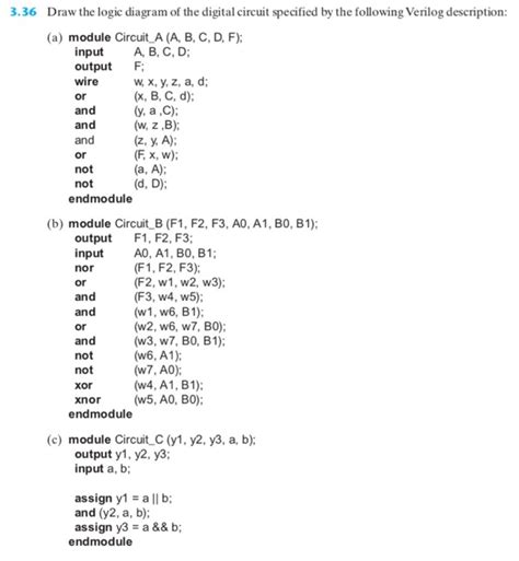 Solved 336 Draw The Logic Diagram Of The Digital Circuit