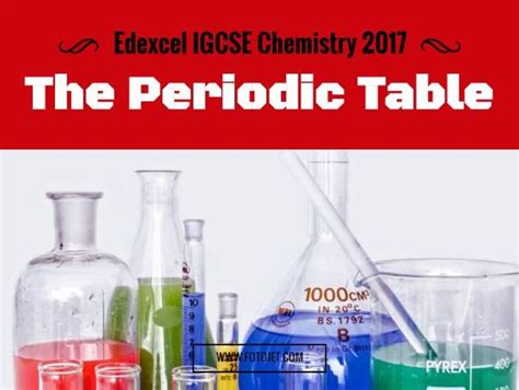 Edexcel Igcse Chemistry 2017 The Periodic Table Teaching Resources