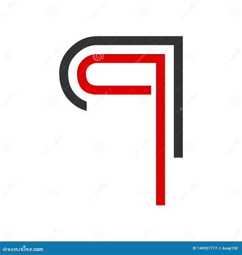 Q Qq Qr Initials Line Art Geometric Company Logo Stock Vector
