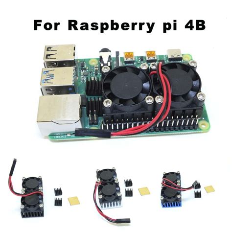 Raspberry Pi 4b Dobbelt Blæser Kølesystemmodul Me Grandado