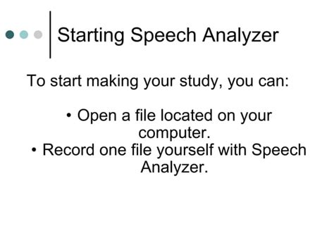 Speech Analyzer Ppt Free Download