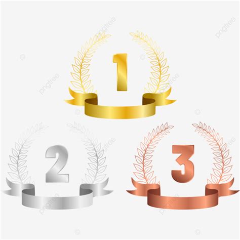 패디 심볼과 리본이 있는 금은동 챔피언 메달 벡터 챔피언 메달 챔피언 메달 Png 일러스트 및 벡터 에 대한 무료 다운로드 Pngtree