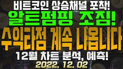 비트코인 상승채널 포착 알트펌핑 조짐 수익타점 계속나옵니다 12월 차트분석및 예측 13일 Cpi중요 요즘 2230분 변동성 주의 이더리움 샌드박스 아발란체 분석