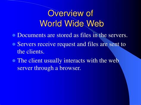 PPT World Wide Web A Distributed Document Based System