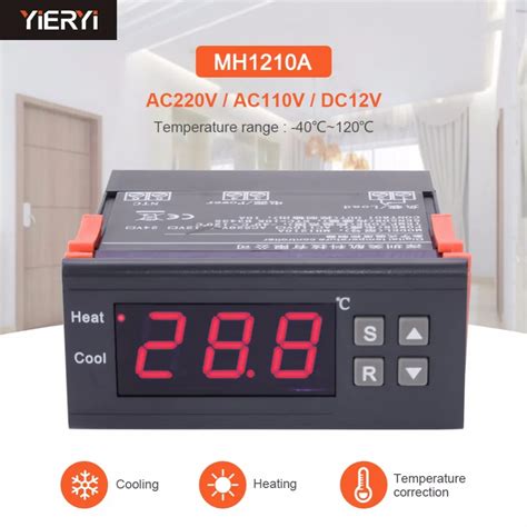Digital Temperature Controller MH A DC V AC V AC V Mini Digital LED Thermostat