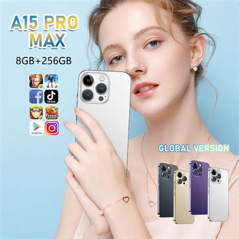 สมาร์ทโฟน 5g A15 Pro Max 73 นิ้ว หน่วยความจําแบบเต็มหน้าจอ Hd 8256gb