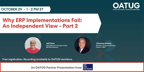 Why ERP Implementations Fail An Independent View Part 2 ERP Risk