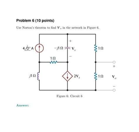 Solved Problem 3 10 Points If I 40° A In The Circuit