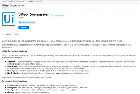 install update and configure uipath rpa orchestrator in azure via arm