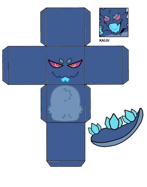 Kaiju Cube Made By Me Not X3 Dragons Kaiju Art Paper Doll Template Paper Cube