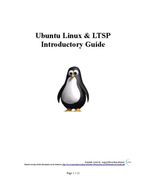ubuntu linux and ltsp introductory guide page 1 13 pdf command line interface file system