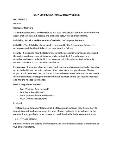 Data Communications And Networking Data Communications And Networking
