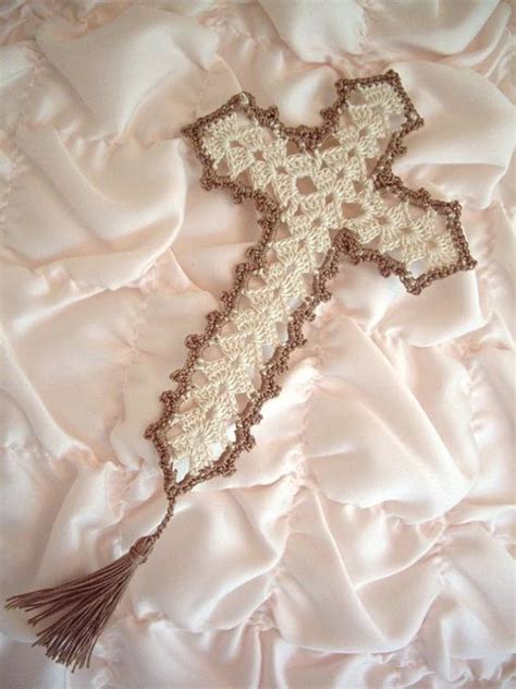 Bookmarks Crosses And Crocheted Lace On Pinterest