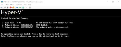 resolving “no x64 based uefi boot loader was found” when starting a