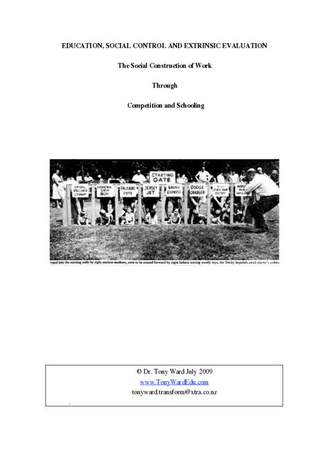 Pdf Intrinsic Versus Extrinsic Evaluation The Social Construction Of Work