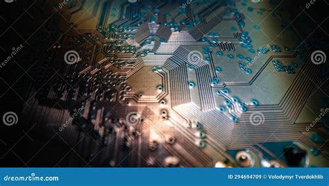 Technology Background With Circuit Board Electronic Computer Hardware Technology Motherboard