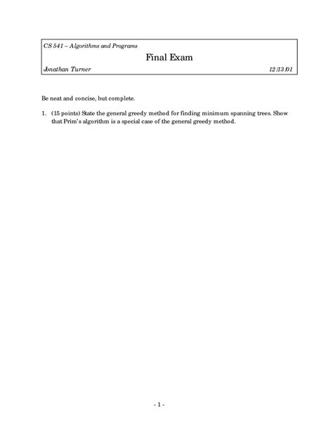 Dynamic Tree Advanced Data Structures And Algorithms Exam Docsity