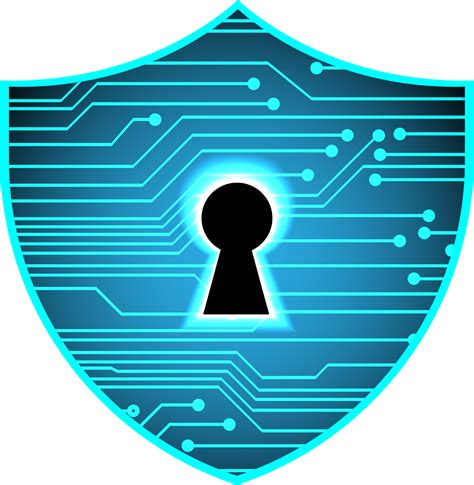 Cybersecurity Lock On Blue Shield Technology Crop Out 13825822 Png