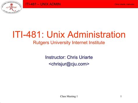 Unix Administration 1 Ppt