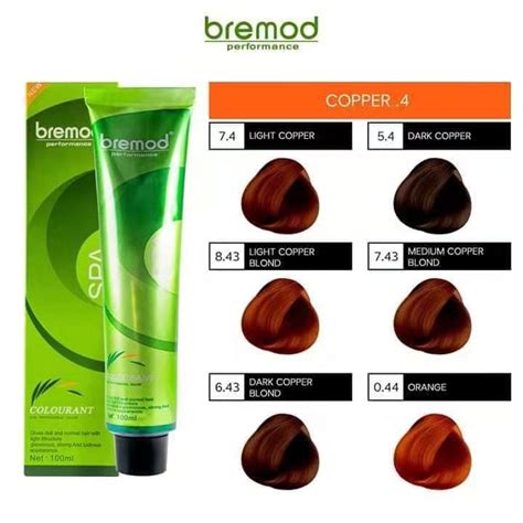 Bremod Hair Color Copper Red Purple Mahogany Violet 100 Ml