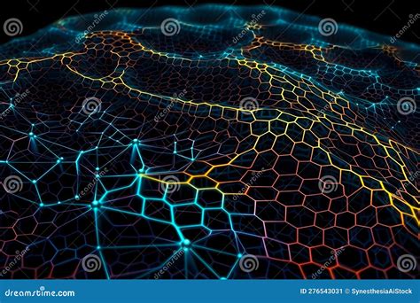 nanotechnology structure of hexagonal nano material macro abstract