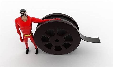 3d Superhero With Compass Concept View Front Three Photo Background And